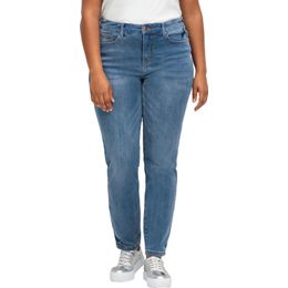 sheego Damen Skinny Jeans mit Bodyforming-Effekt blue denim Gr&ouml;&szlig;e 100