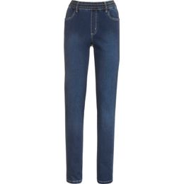 Damen High-waist-Jeans mit hohem Rundum-Dehnbund blue-stone-washed, Gr&ouml;&szlig;e 38