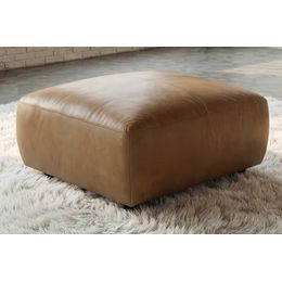 Riess Ambiente Echtleder Hocker BIG GEORGE 95cm cognac Nosagfederung Taschenfederkern Riess-Ambiente Industrie & Loft Modern
