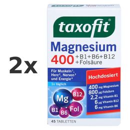 MCM KLOSTERFRAU Vertr. GmbH 2x Taxofit Magnesium 400+B1+B6+B12+Fols&auml;ure Tabletten 45 St