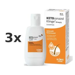 3x Ketoconazol Klinge 20 mg/g Shampoo 60 ml