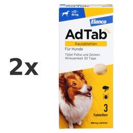 2x Adtab 900 mg Kautabletten f&uuml;r Hunde >22-45 kg Set 3 St
