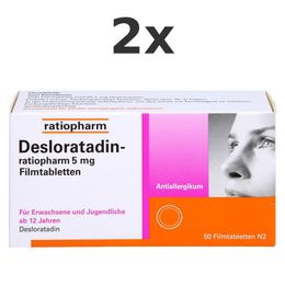 2x DESLORATADIN-ratiopharm 5 mg Filmtabletten 50 St
