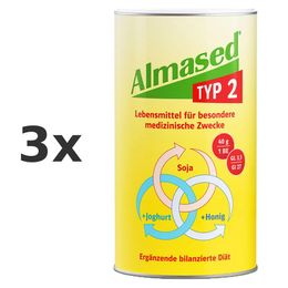 3x Almased Typ 2 Pulver 500 g