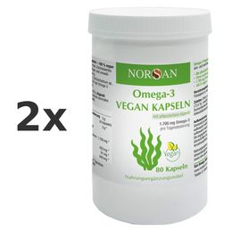 2x Norsan Omega-3 vegan Kapseln 80 St