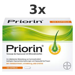 BAYER 3x Priorin Kapseln 120 St
