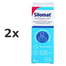 STADA 2x Silomat Hustenstiller Pentoxyverin 19 mg/ml Tei Set 30 ml