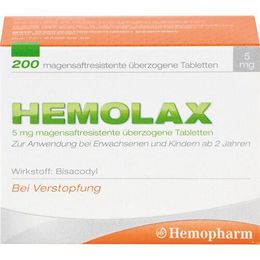 Hemolax 5 mg magensaftresistente &uuml;berzogene Tabl. 200 St