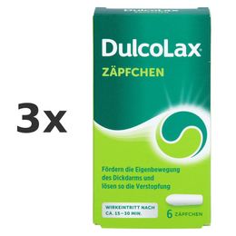 3x Dulcolax 10 mg Z&auml;pfchen 6 St