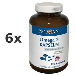6x Norsan Omega-3 Kapseln 120 St