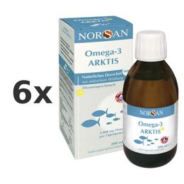 6x Norsan Omega-3 Arktis mit Vitamin D3 fl&uuml;ssig 200 ml