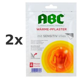 Beiersdorf AG 2x Abc W&auml;rme-Pflaster sensitive-Vlies Hansaplast med Set 4 St