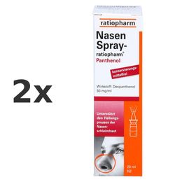 2x NASENSPRAY-ratiopharm Panthenol 20 ml