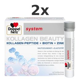Queisser 2x Doppelherz Kollagen Beauty system Trinkfl&auml;schchen 30 St