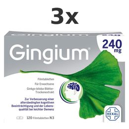 HEXAL&reg; Gingium 240 mg Filmtabletten (3x120St) 360 St
