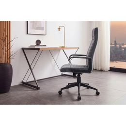 Riess Ambiente H&ouml;henverstellbarer B&uuml;rostuhl LAZIO anthrazit Vogue Velours Samt drehbar mit Rollen Riess-Ambiente Industrie & Loft Modern