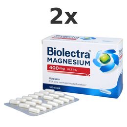 HERMES Arzneimittel Biolectra Magnesium 400mg ultra Kapseln Set (2x100St) 0,812 g