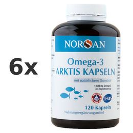 6x Norsan Omega-3 Arktis Kapseln 120 St