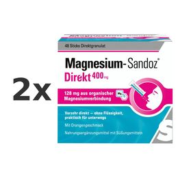 HEXAL&reg; 2x Magnesium Sandoz Direkt 400 mg Sticks Set 48 St