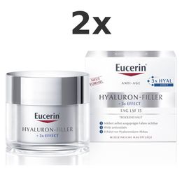 Beiersdorf AG 2x Eucerin Anti-Age Hyaluron-Filler Tag trockene Haut 50 ml