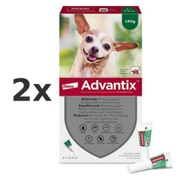 2x Advantix Spot-on f&uuml;r den Hund bis 4kg 4 St