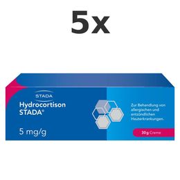5x Hydrocortison STADA 5 mg/g Creme 30 g