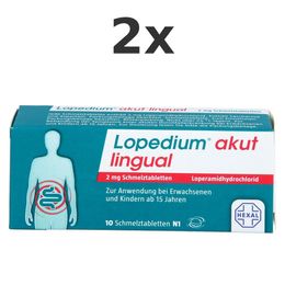 HEXAL&reg; 2x Lopedium akut lingual 2 mg Schmelztabletten Set 10 St