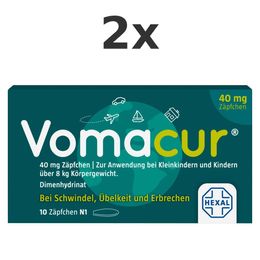 HEXAL&reg; 2x Vomacur 40 Suppositorien 10 St