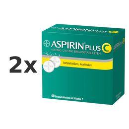 BAYER 2x Aspirin plus C Brausetabletten 40 St