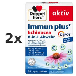 Queisser 2x Doppelherz Immun plus Echinacea Depot Tabletten Set 20 St