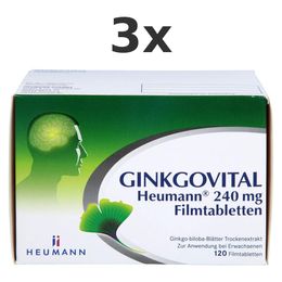 3x Ginkgovital Heumann 240 mg Filmtabletten 120 St
