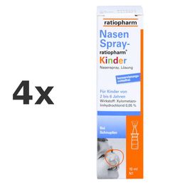 4x NASENSPRAY-ratiopharm Kinder kons.frei 10 ml