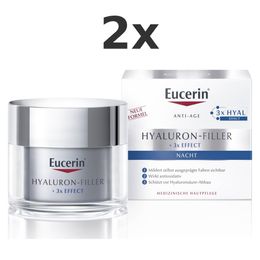 Beiersdorf AG 2x Eucerin Anti-Age Hyaluron-Filler Nacht Tiegel 50 ml