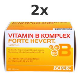 2x Vitamin B Komplex forte Hevert Tabletten Set 200 St