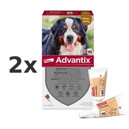 2x Advantix Spot-on f&uuml;r den Hund 40-60kg 24 ml