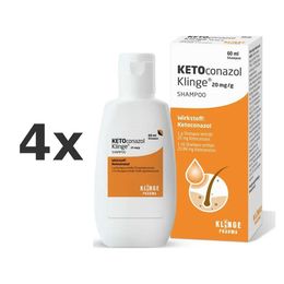 4x Ketoconazol Klinge 20 mg/g Shampoo 60 ml