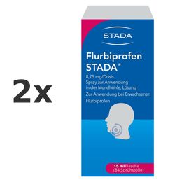 2x Flurbiprofen STADA 8,75 mg/Dosis Spray Anw.Mundh&ouml;. Set 15 ml