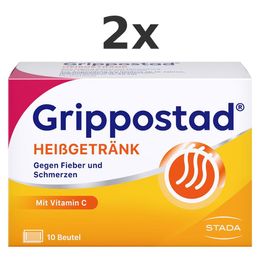 STADA 2x Grippostad Hei&szlig;getr&auml;nk Pulver 10 St