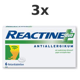 3x Reactine duo Retardtabletten 6 St