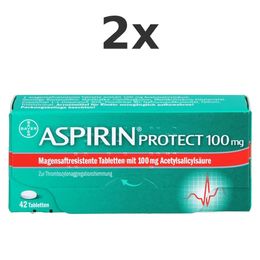 2x Aspirin Protect 100 mg magensaftres.Tabletten 42 St