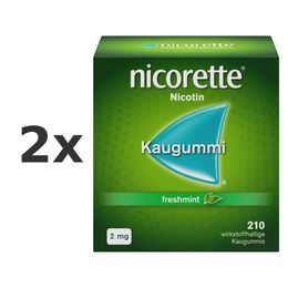 2x Nicorette Kaugummi 2 mg freshmint 210 St