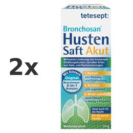 2x Tetesept Bronchosan Husten Akut Saft 117 g