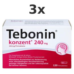 3x Tebonin konzent 240 mg Filmtabletten 120 St