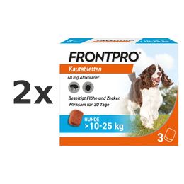 2x Frontpro 68 mg Kautabletten f.Hunde >10-25 kg 3 St