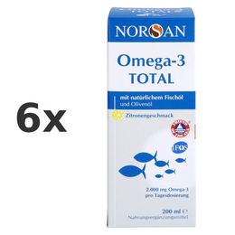 6x Norsan Omega-3 Total fl&uuml;ssig 200 ml