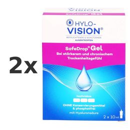 OmniVision GmbH 2x HYLO-VISION SafeDrop Gel Augentropfen Set 20 ml