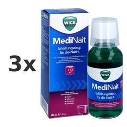 3x Wick MediNait Erk&auml;ltungssirup f&uuml;r die Nacht 180 ml