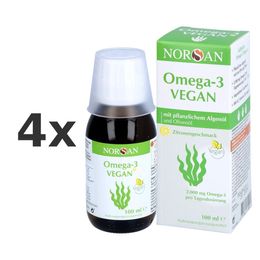 4x Norsan Omega-3 vegan fl&uuml;ssig 100 ml