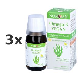 3x Norsan Omega-3 vegan fl&uuml;ssig 100 ml