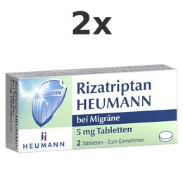 2x Rizatriptan Heumann bei Migr&auml;ne 5 mg Tabletten 2 St